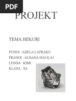 Tema: Hekuri, Element Kimik Me Vlera Historike, Industriale Dhe ...