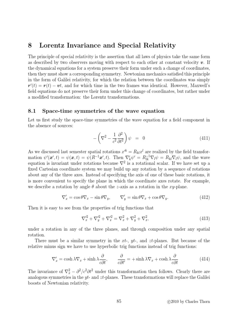 Emlectures 2 | PDF | Special Relativity | Spacetime