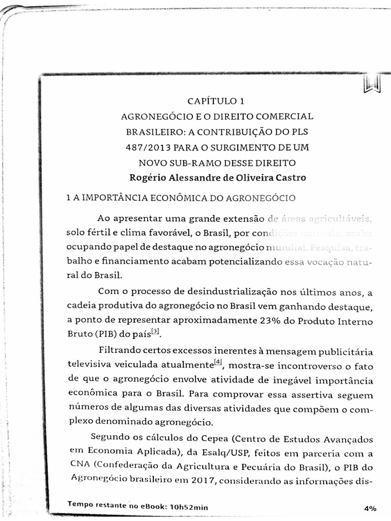 Artigo - Agronegócio e o Novo Código Comercial - PLS 487 | PDF