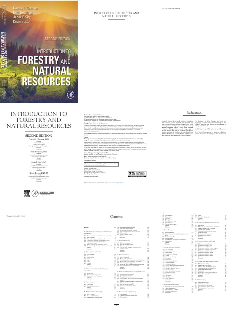 Introduction To Forestry and Natural Resources: Second Edition | PDF ...