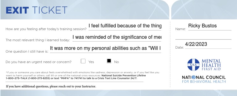 Exit Ticket Feedback Form | PDF