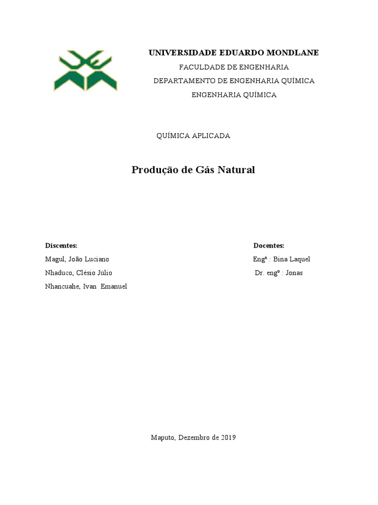 Processo de Produção de Gás Natural | PDF | Gás natural | Refrigeração