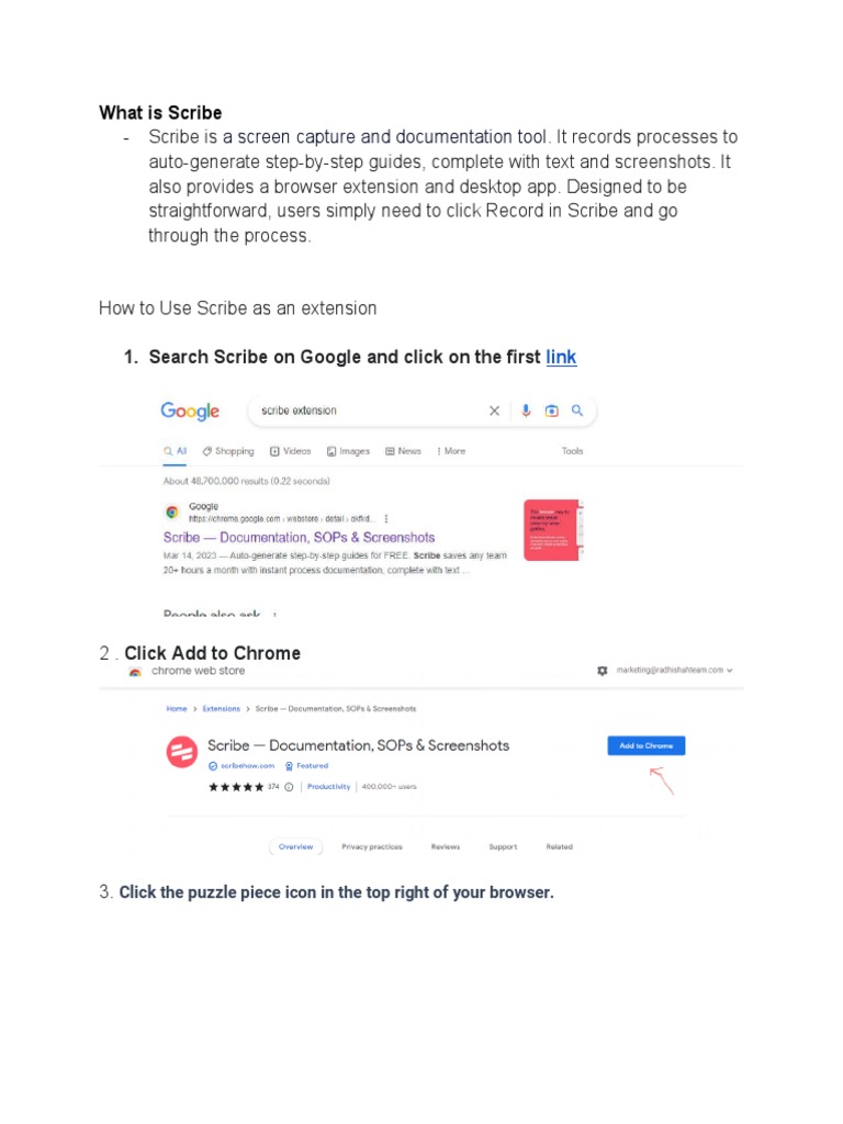 How To Use Scribe | PDF