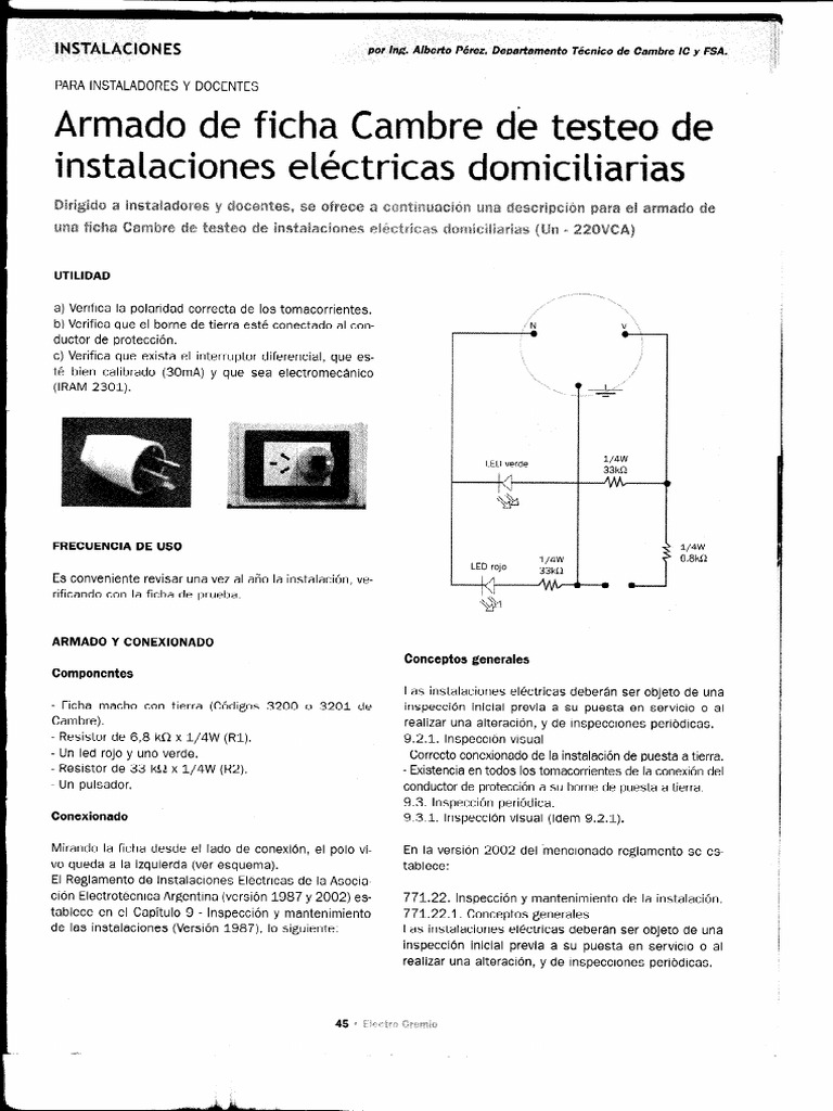 Ficha Cambre de Testeo | PDF
