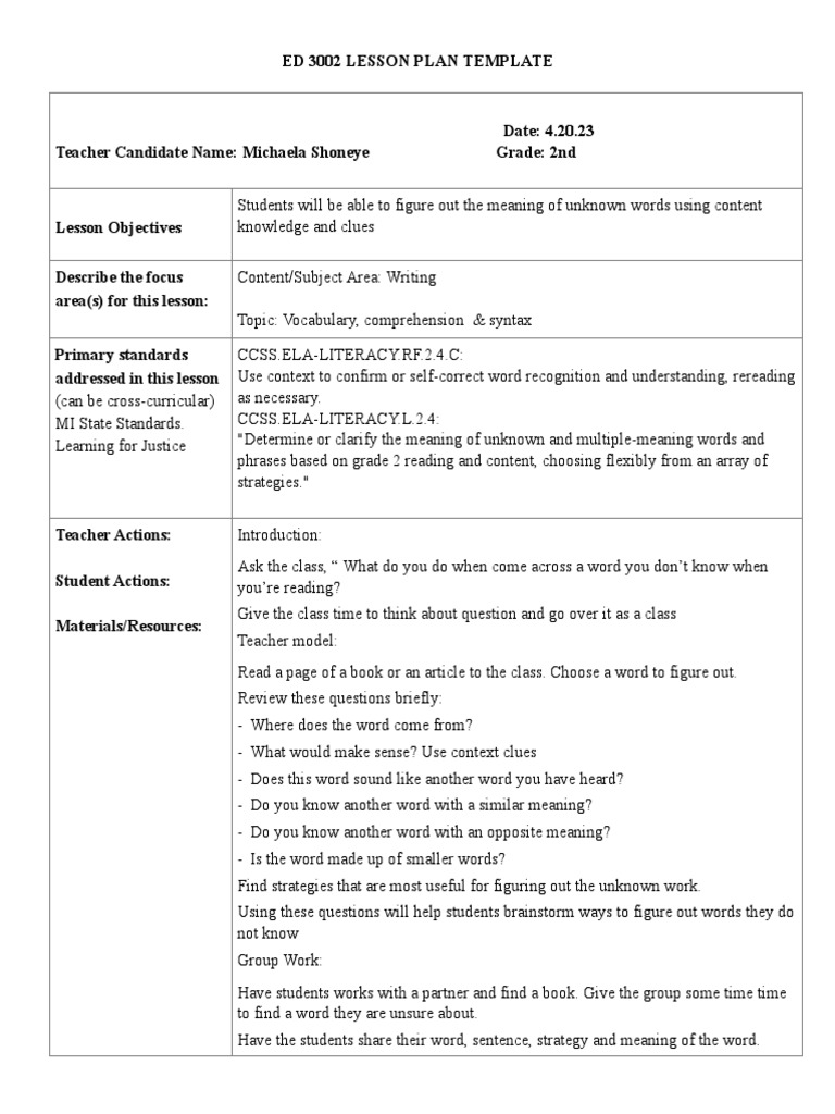 Temples Lesson Plan | Download Free PDF | Lesson Plan | Learning Methods
