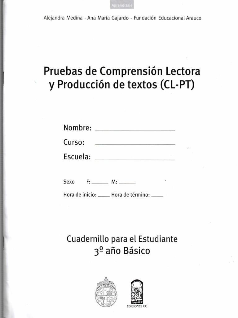 CLPT: 3 Básico | PDF | Aprendiendo a leer