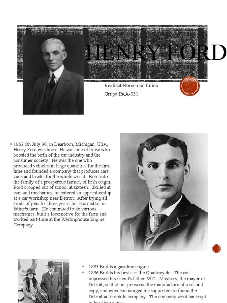 Henry Ford | PDF | Ford Motor Company | Car
