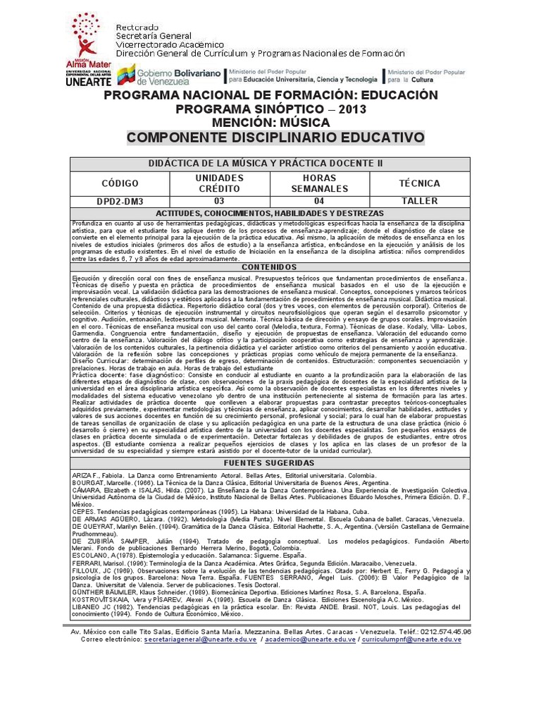 DPD2-DM3 Didactica de La Musica y Practica Docente Ii | PDF | Enseñando ...