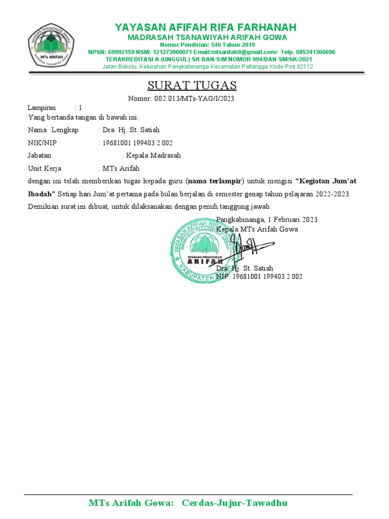 Format Surat | PDF