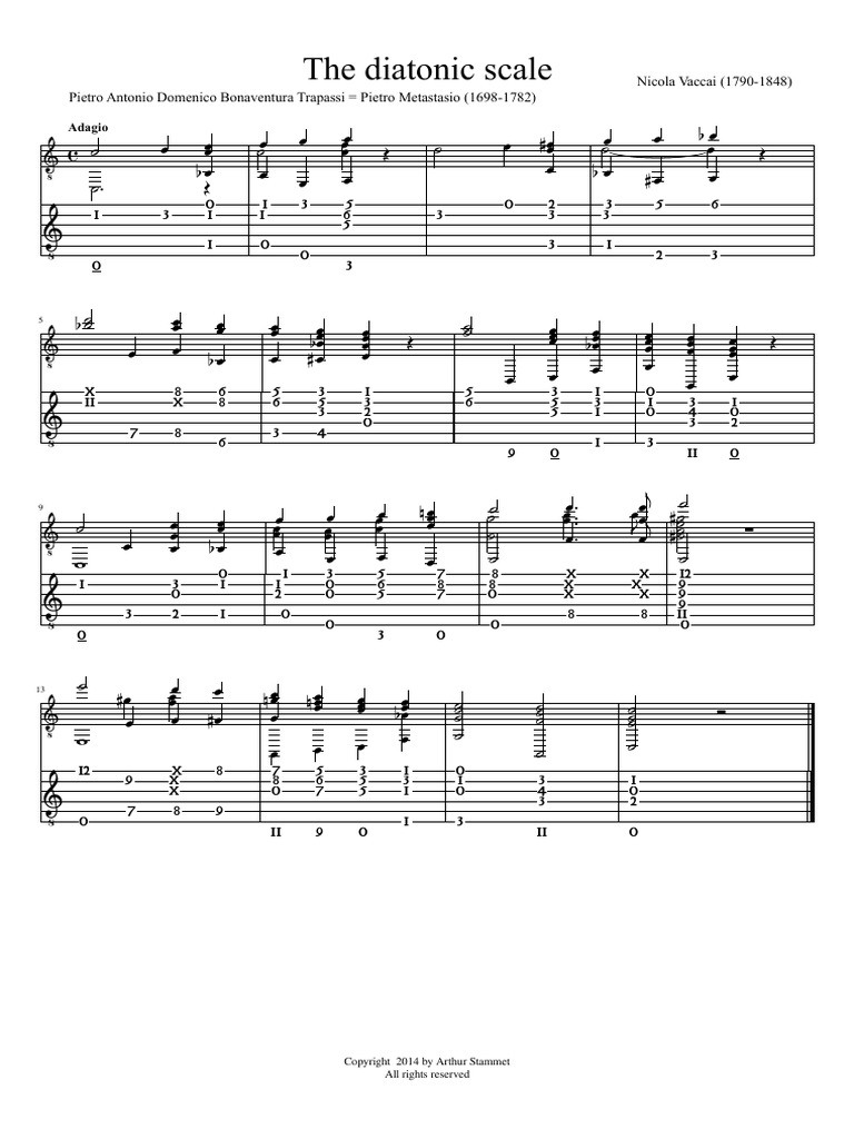 Vaccai - The Diatonic Scale - C Major | PDF