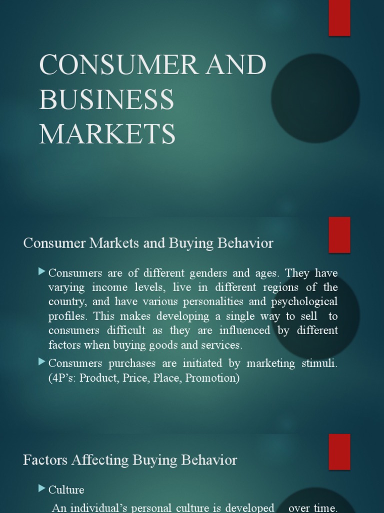 Consumer and Business Markets | PDF | Behavior | Business Process