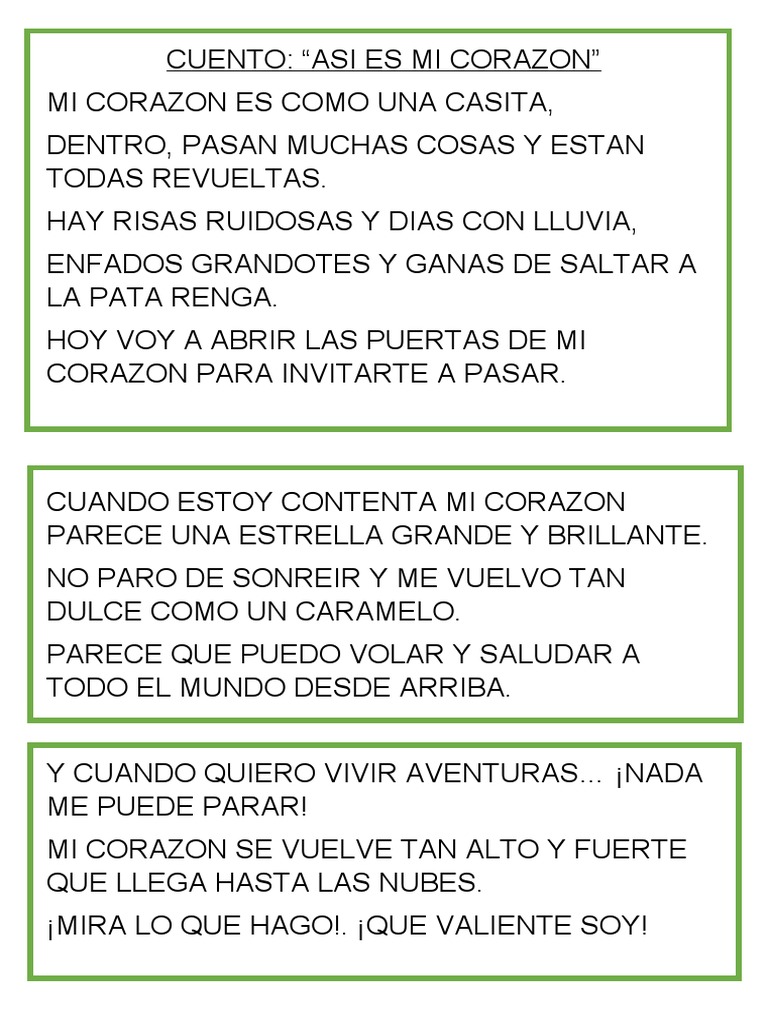 Así es mi corazón: un cuento infantil | PDF