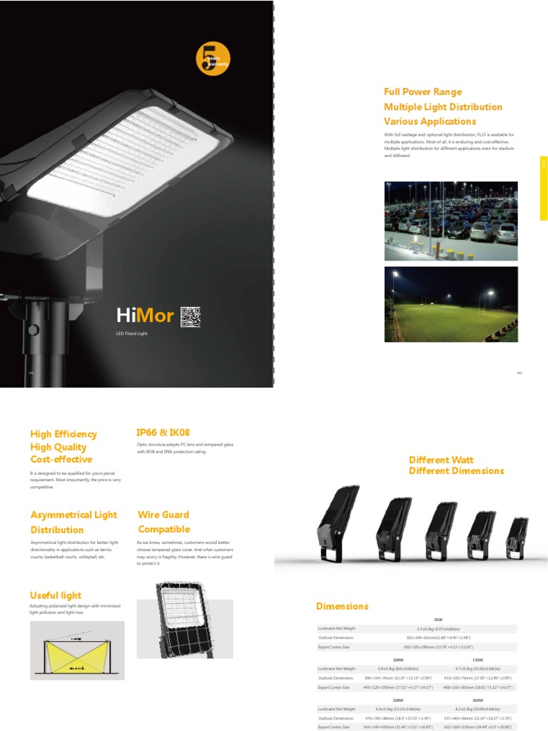 FL15 LED Flood Light V3.0 | PDF | Optics | Electrical Engineering