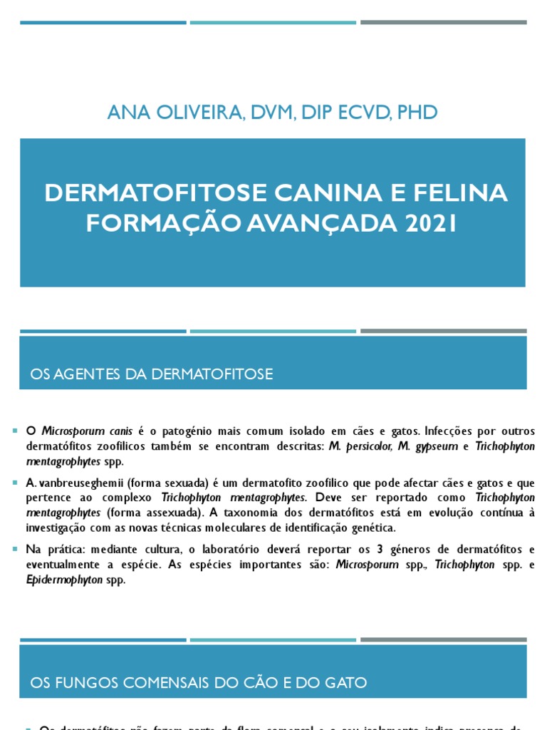 1 Dermatofitose Canina e Felina, Proceedings, Formação Avançada 2021 ...