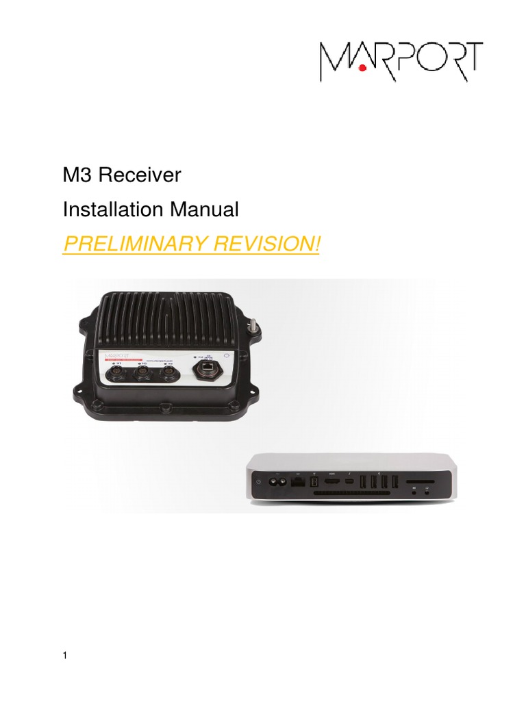 M3 Receiver Installation Manual | PDF | Battery Charger | Usb