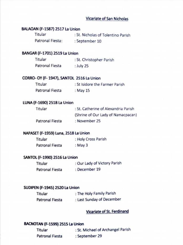 List of Churches in La Union | PDF