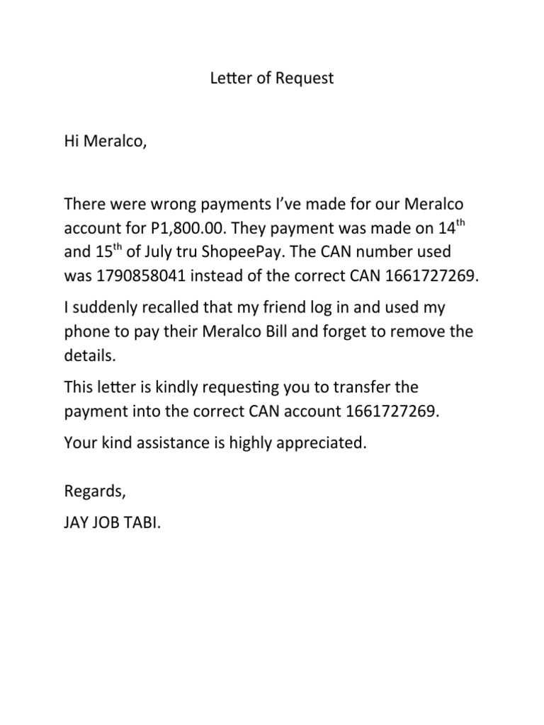 Letter of Request | PDF