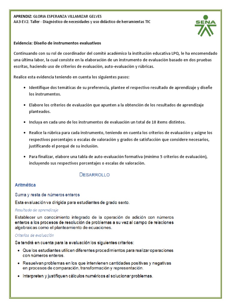 Gloria Villamizar Act1 | PDF