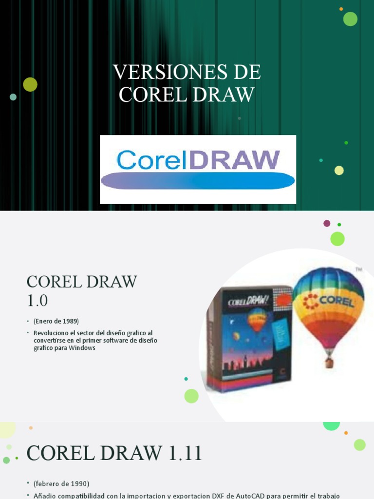 Historia y versiones de Corel Draw | PDF | Diseño gráfico | Archivo de ...