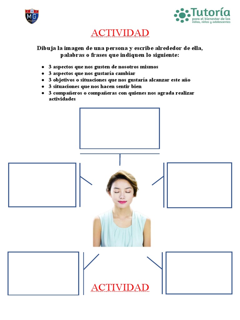 Actividad: Dibuja La Imagen de Una Persona y Escribe Alrededor de Ella ...