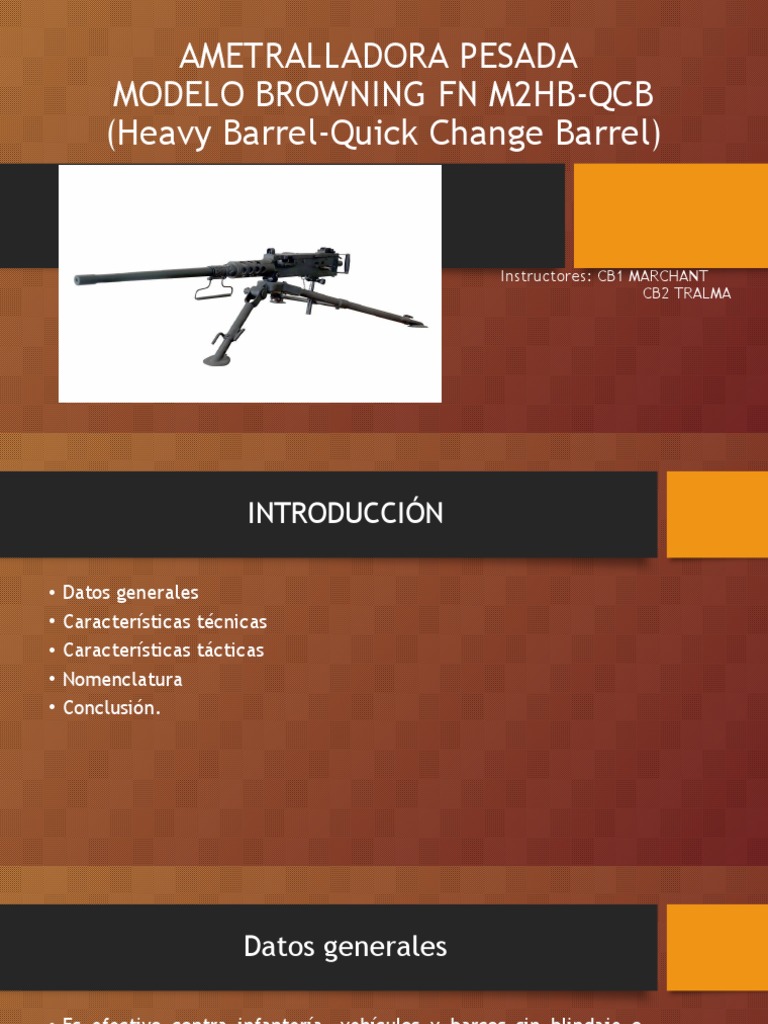 Browning FN M2HB-QCB: Características y Uso | PDF