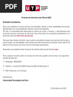 Guía de Matrícula Online UTP | PDF | Software | Informática