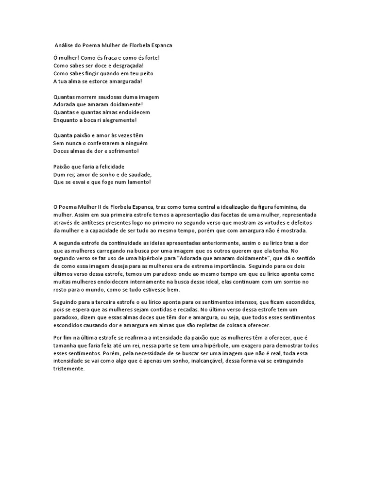 Análise da Idealização Feminina | PDF | Poesia | Ficção Geral