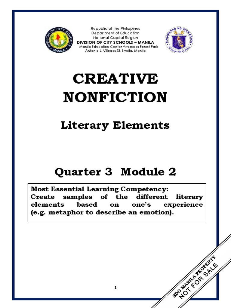 Literary Elements in Creative Nonfiction | PDF | Narration | Plot ...