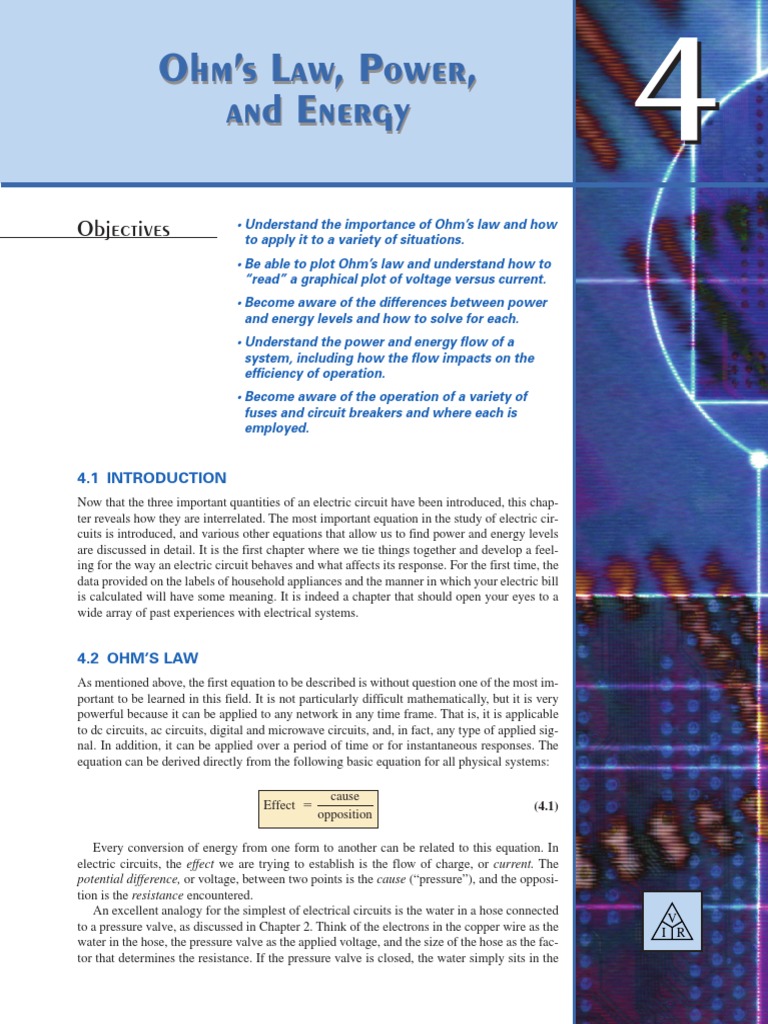 4-Ohm's Law, Power, and Energy | PDF | Electrical Resistance And ...
