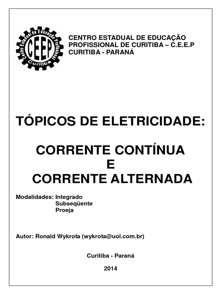 Ceep Curitiba Eletricidade Ac Cc Pdf Carga Elétrica Eletricidade