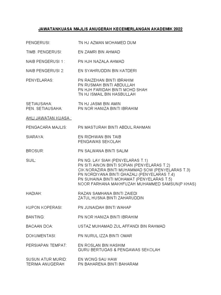 1 Majlis Anugerah Kecemerlangan Akademik 2022 | PDF 1 Majlis Anugerah Kecemerlangan Akademik 2022 | PDF