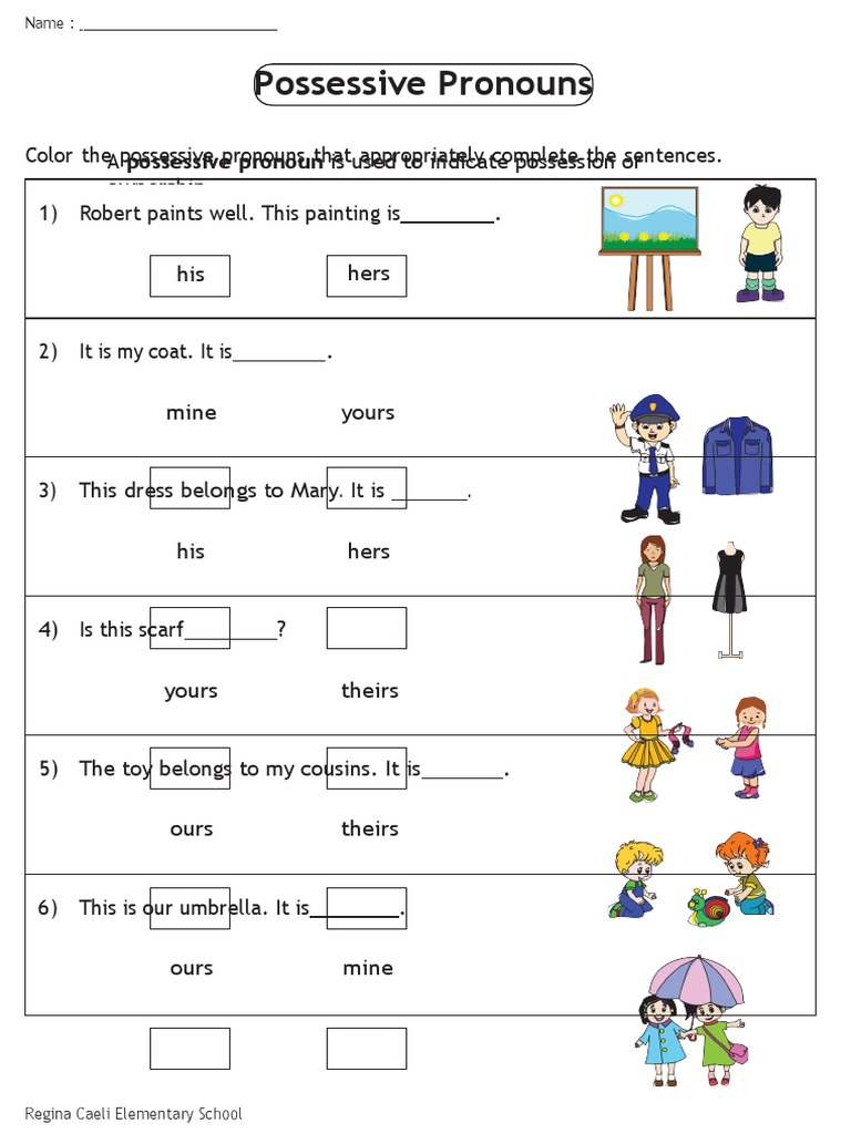 Grade 1 Possesive | PDF