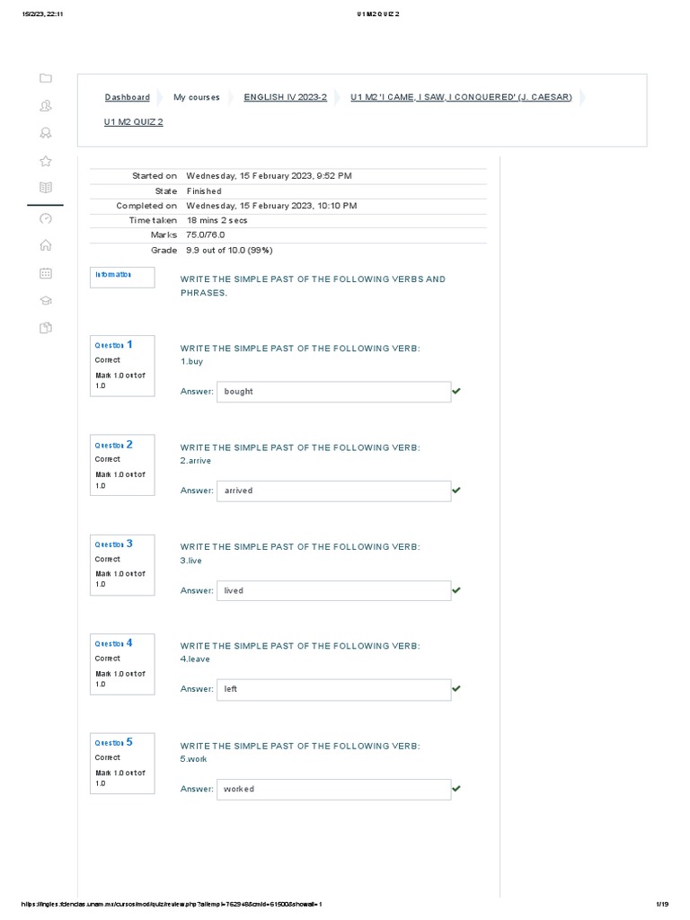 U1 M2 Quiz 3 | PDF | Question | Semantics