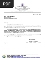 Request Letter For School Beautification | PDF | Behavior Modification ...