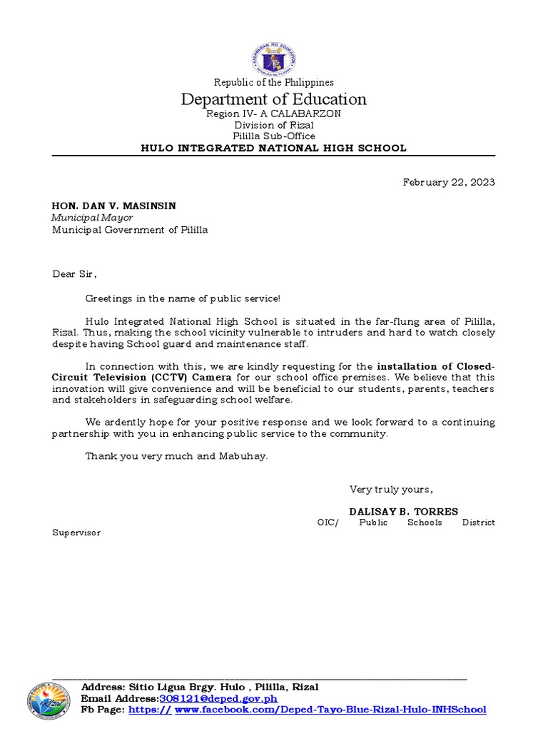 Letter For CCTV - Dolly | PDF