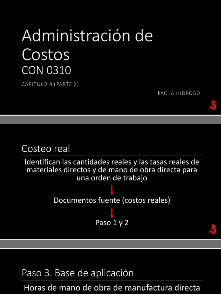 Administración de Costos Capítulo 4 Parte 2 | PDF | Marketing | Contabilidad