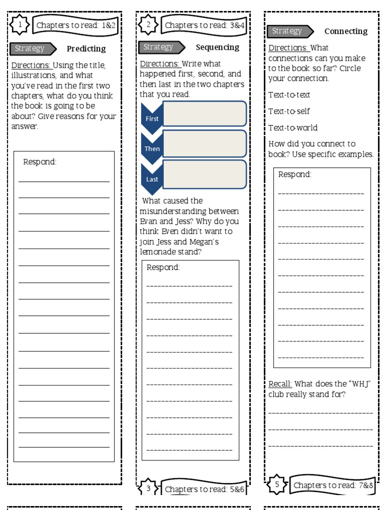 Lemonade War Guided Reading Unit | PDF