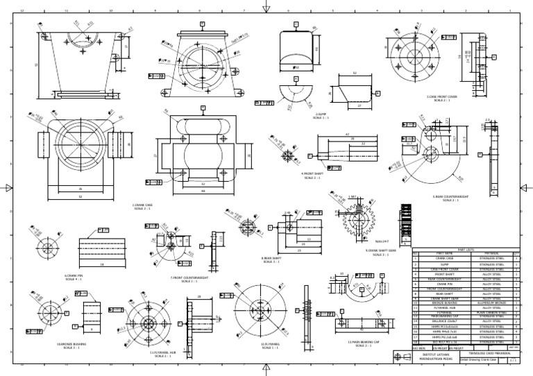 Detail Drawing Crank Case 1 | PDF
