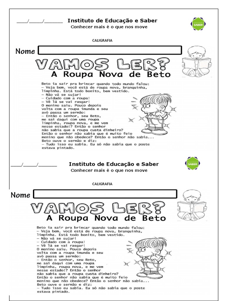 A Roupa Nova de Beto | PDF