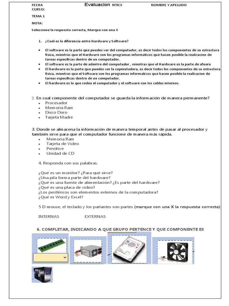Evaluacion Nticx | PDF | Juegos y actividades | Tecnología