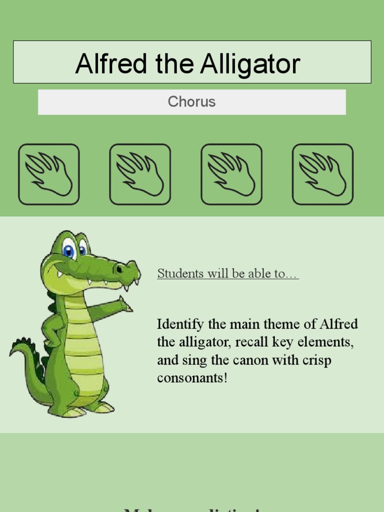 Alfred The Alligator | PDF