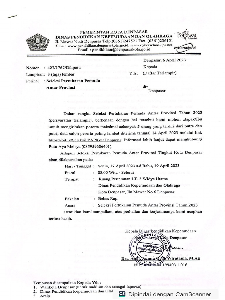 Surat Seleksi PPAP 2023 | PDF
