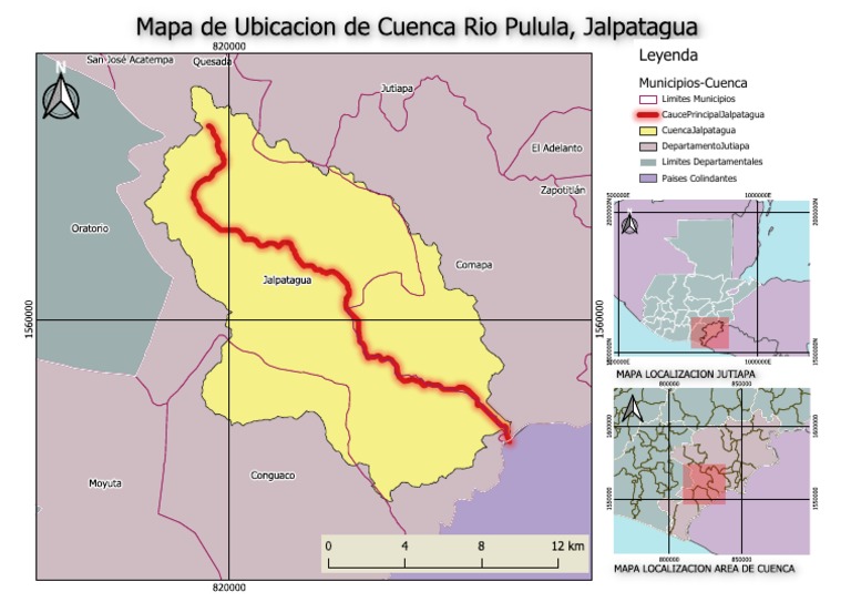 Mapa Ubicacion Cuenca Rio Pulula | PDF