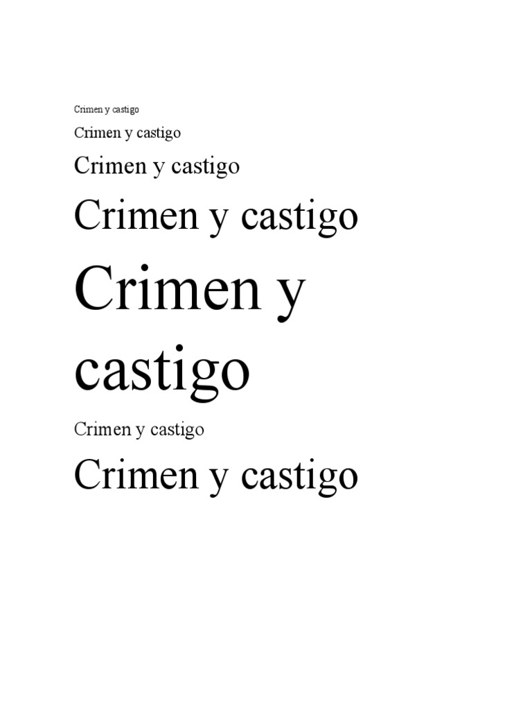 Crimen y Castigo | PDF