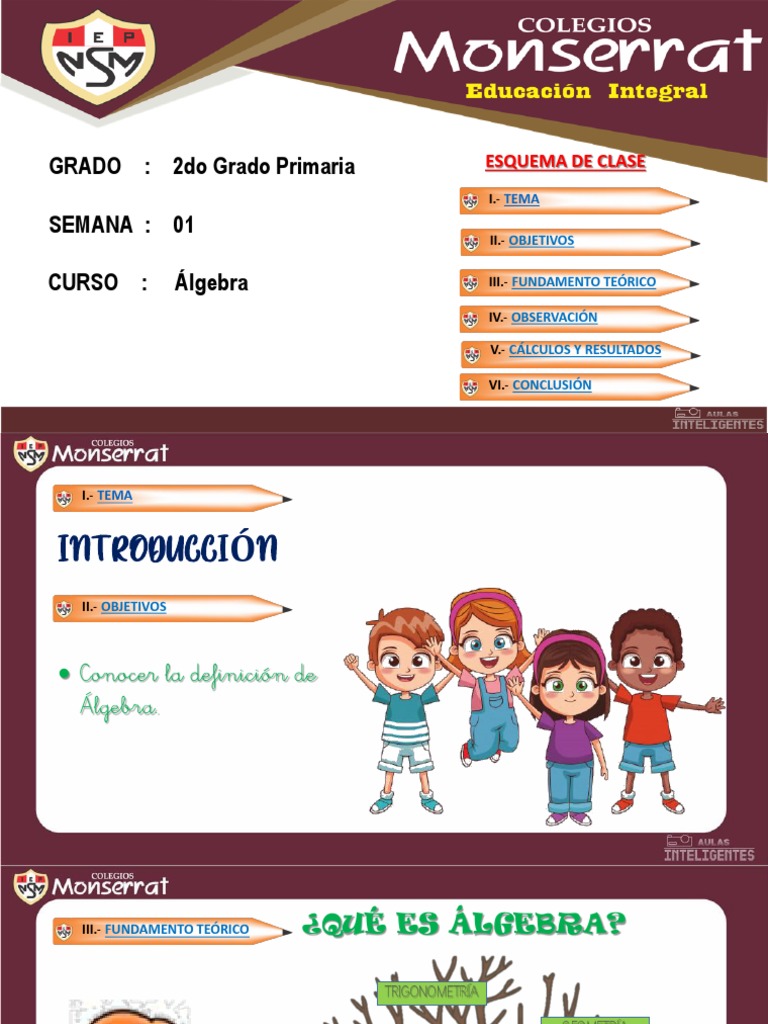 Introducción al Álgebra para 2do Grado | PDF