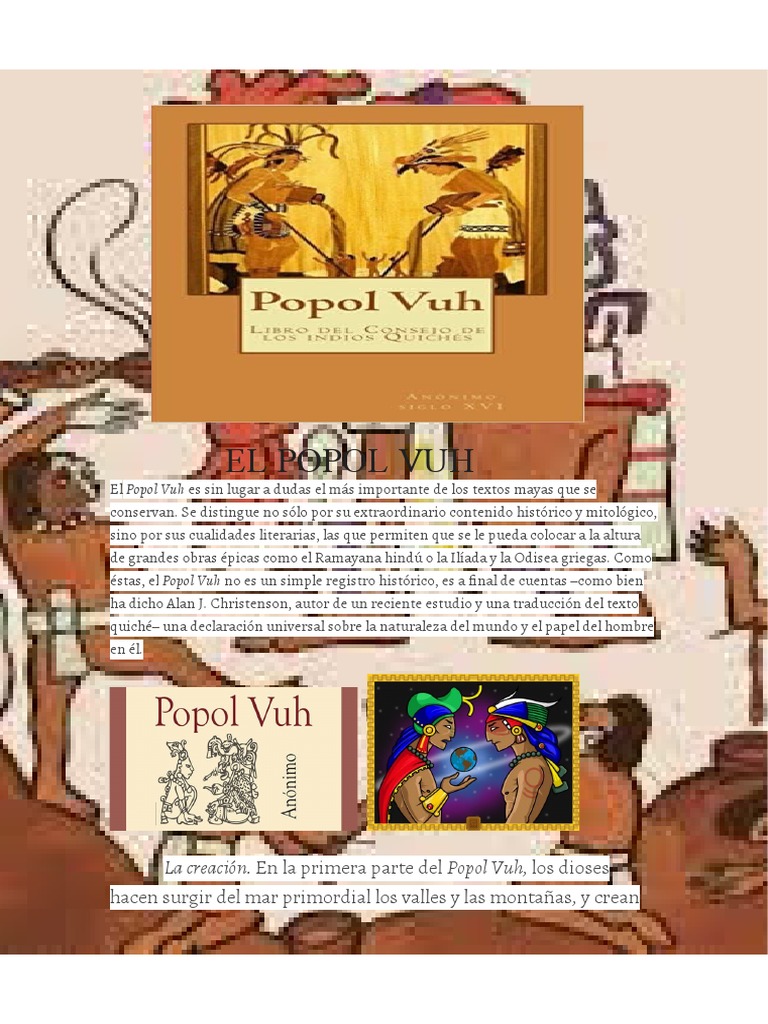 El Popol Vuh | PDF | Mitología