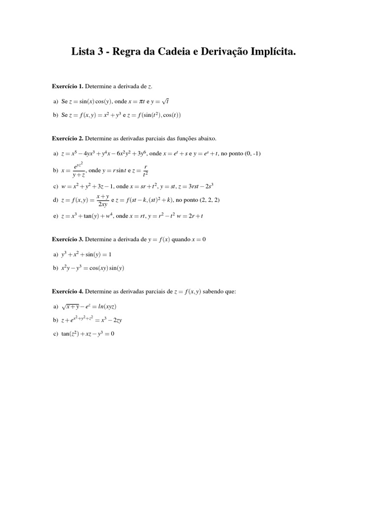 Lista de Exercícios EDO | PDF