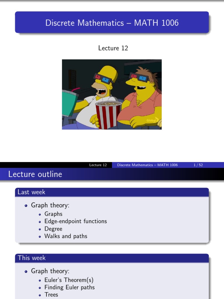 Dm Lec 12 Short Pdf Vertex Graph Theory Graph Theory 3090