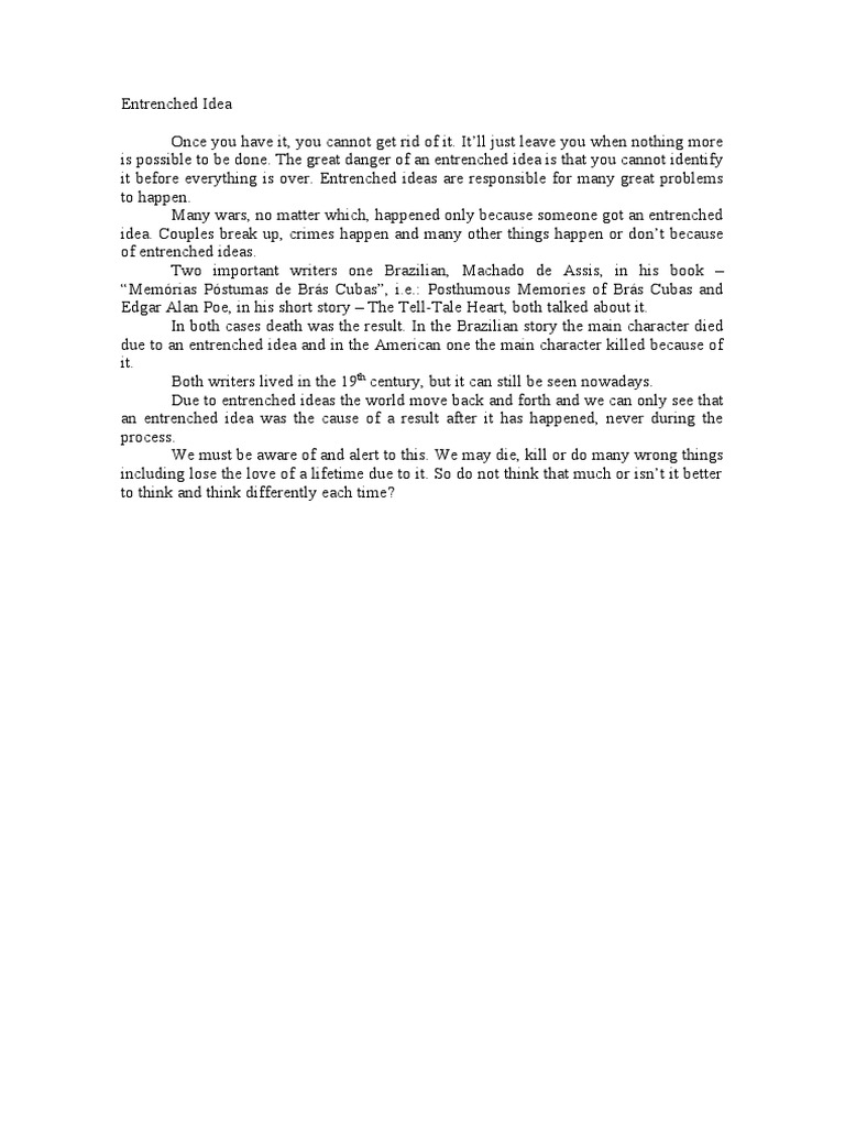 Entrenched Idea | PDF