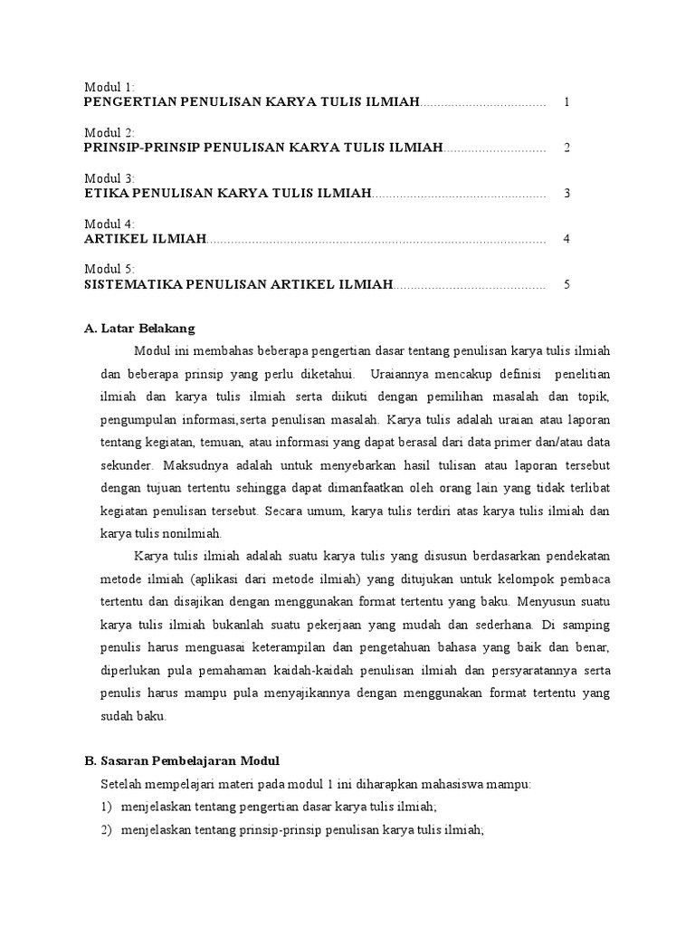 Modul 1 Kti | PDF | Seni